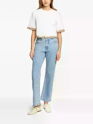 Cinq À Sept Floral-embellished T-shirt - White