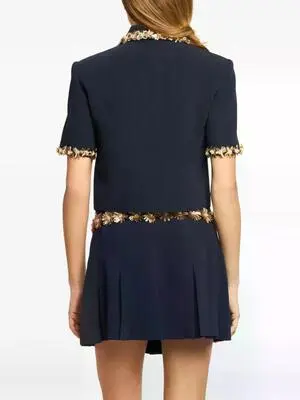 Cinq À Sept Sunflare Aanya Cropped Jacket - Blue