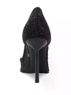 LE SILLA Crystal-embellished Mesh Heeled Pumps