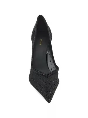 LE SILLA Crystal-embellished Mesh Heeled Pumps
