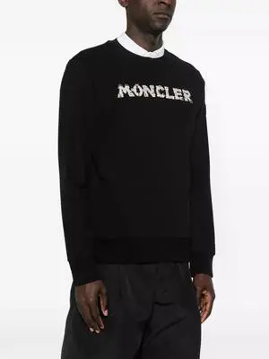 Moncler Logo-embroidered Sweatshirt - Black