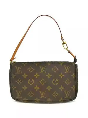 LOUIS VUITTON 2001 Monogram Pochette Accessoires Handbag - Brown
