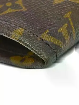 LOUIS VUITTON 1995 Monogram Poche Documents Business Bag - Brown