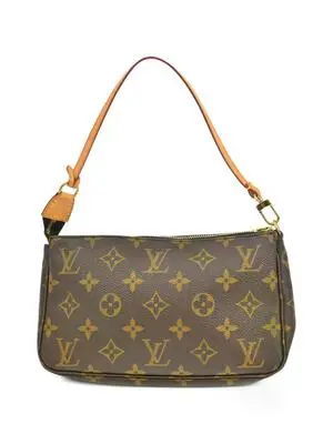 LOUIS VUITTON 2000 Monogram Pochette Handbag - Brown