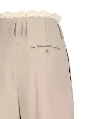 Magda Butrym Crochet-trim Wide-leg Trousers - Neutrals