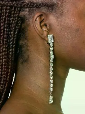 Alessandra Rich Embellished Clip-on Drop Earrings