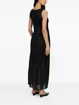 AMOMENTO Pintuck Sheer Dress