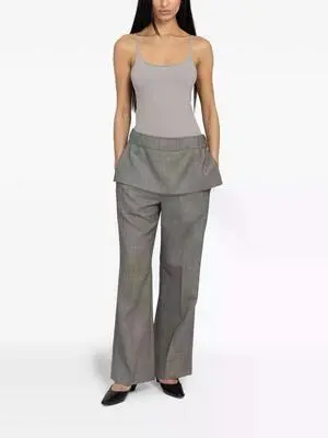 AMOMENTO Wool Flared Trousers