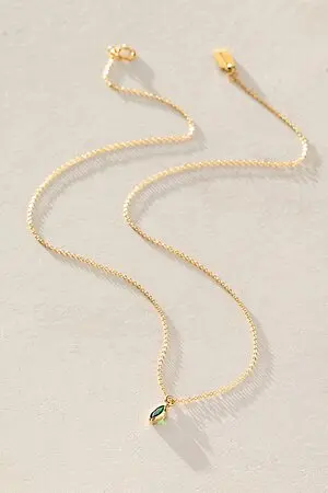 SET & STONES Marquise Birthstone Charm Necklace - May