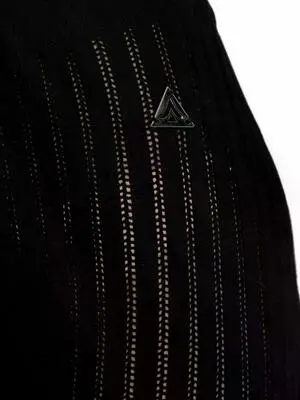 AKEP Open-knit Flared Trousers