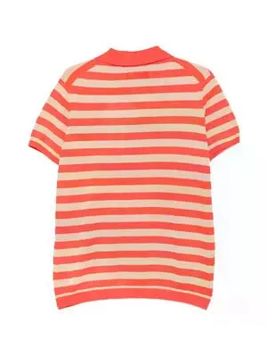 AMARANTO Horizontal-stripe Polo Shirt