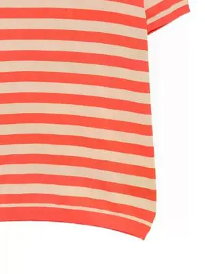 AMARANTO Horizontal-stripe Polo Shirt