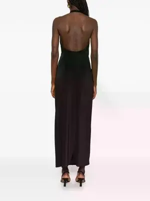 RAME Halterneck Ruched Midi Dress