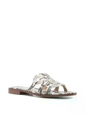 PEDRO MIRALLES Snake-effect Cut-out Sandals