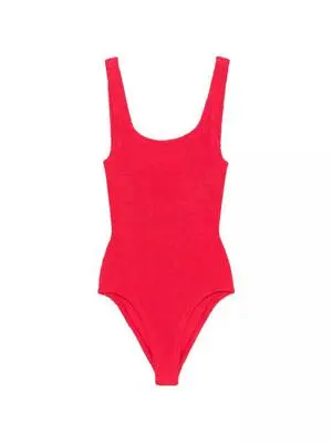 Hunza G Crinkle-effect Swimsuit - Red