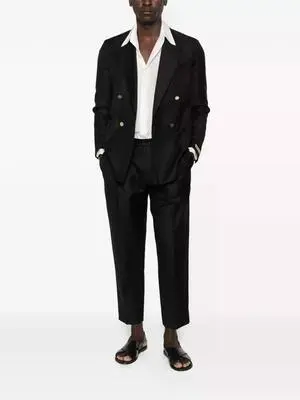 BRIGLIA 1949 Bolgheri Portobellos Double-breasted Suit - Black