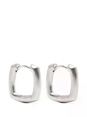 Tom Wood Small Frame Satin-finish Earrings - Silver