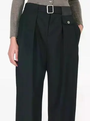 Loewe Pleated Belted Pants - Black