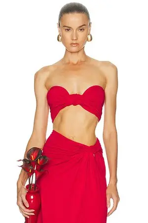SID NEIGUM Braided Bandeau Top - Red