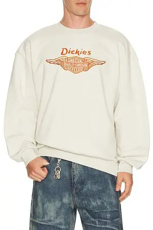 Dickies X Harley Davidson Graphic Logo Sweatshirt - Bone
