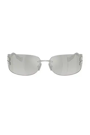 Miu Miu Rectangular Sunglasses - Silver