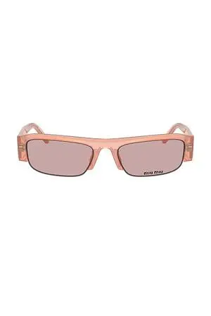 Miu Miu Rectangular Sunglasses - Pink