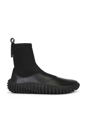 Bottega Veneta Technical Fabric And Leather Sneaker Boot
