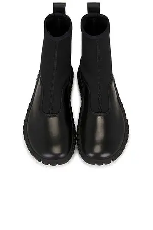 Bottega Veneta Technical Fabric And Leather Sneaker Boot