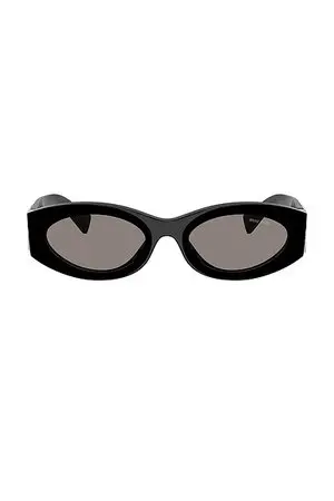Miu Miu Oval Sunglasses - Black