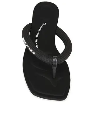 Alexander Wang Jenna Tubular Flat Thong Sandal - Black
