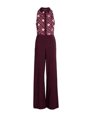 CRISTINAEFFE Logo Print Jumpsuit - Red