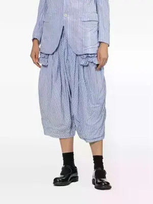 Comme Des Garçons Striped Cropped Trousers