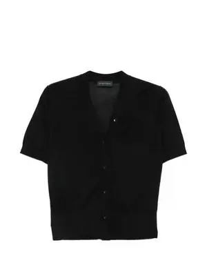 LE PETIT PULLE Short-sleeve V-neck Cardigan