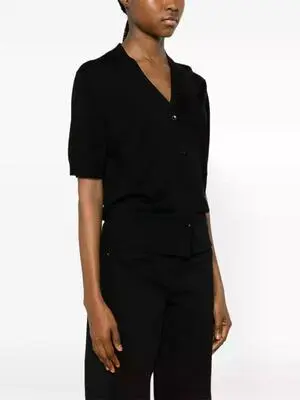 LE PETIT PULLE Short-sleeve V-neck Cardigan