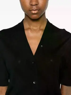 LE PETIT PULLE Short-sleeve V-neck Cardigan