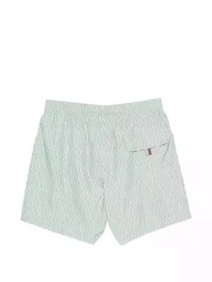 Canali Geometric-print Drawstring Swim Shorts