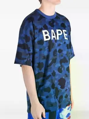 A BATHING APE Camouflage-print Logo-print T-shirt
