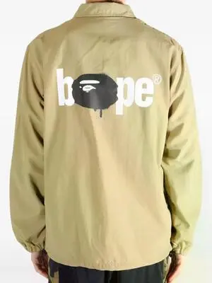 A BATHING APE Logo-print Coach Jacket - Neutrals