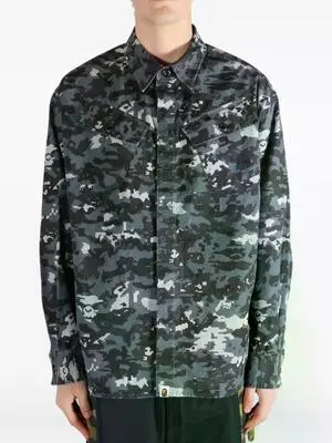A BATHING APE Digital-camouflage-print Shirt