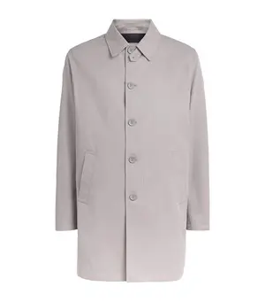 Herno Cotton Twill Overcoat - Grey