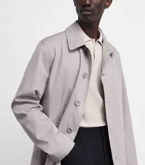 Herno Cotton Twill Overcoat - Grey