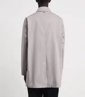 Herno Cotton Twill Overcoat - Grey