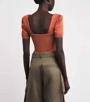 VIVIENNE WESTWOOD Wool-silk Corset-panel Bea Cardigan - Orange