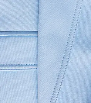 ME+EM Italian Linen-blend Twill Blazer - Blue