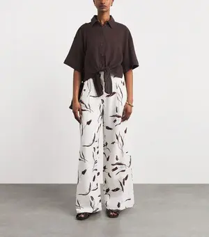 ME+EM Cotton Tie-front Shirt