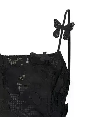 Blumarine Butterfly-appliqué Macramé Lace A-line Dress