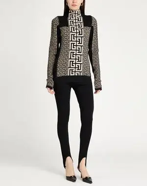 Balmain Jacquard Knit Turtleneck Top