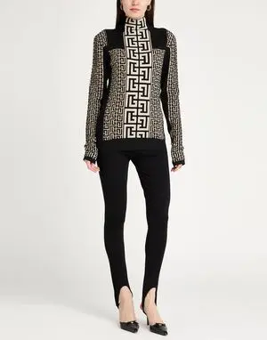 Balmain Jacquard Knit Turtleneck Top
