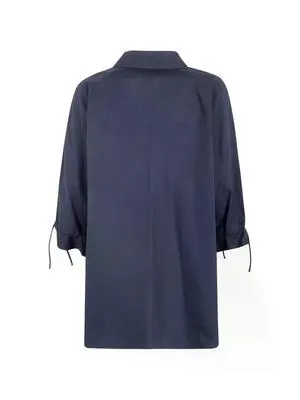 Max Mara Drawstring-cuff Popover Shirt - Blue