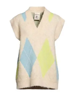 SEMICOUTURE Sleeveless Geometric-print Jacquard-knit Sweater